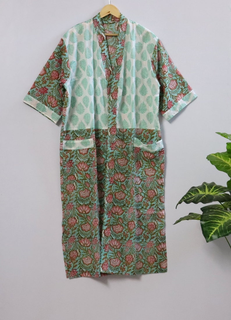 EXPRESS SHIPPING Women Wear Hand Block Cotton Kimono Robes - Etsy