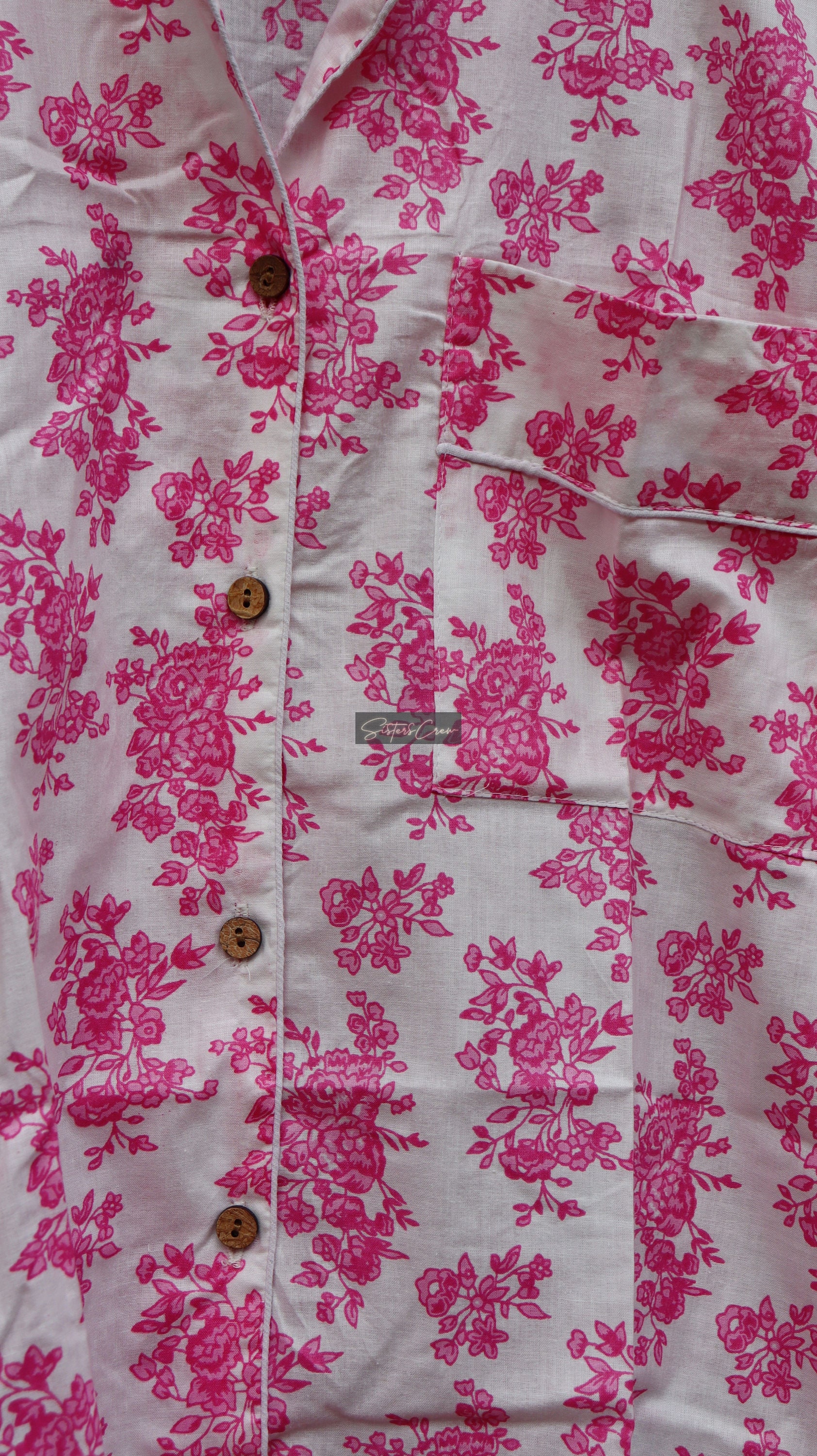 Floral Print Pajamas Hand Print Pure Cotton Pjs Pajamas Set - Etsy