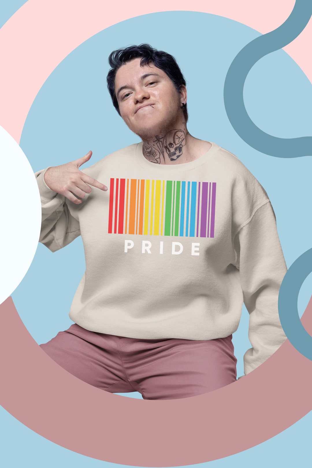 Gay Pride Bar Code LGBTQIA Shirt, Lesbian Gay Pride Sweatshirt, Gay ...