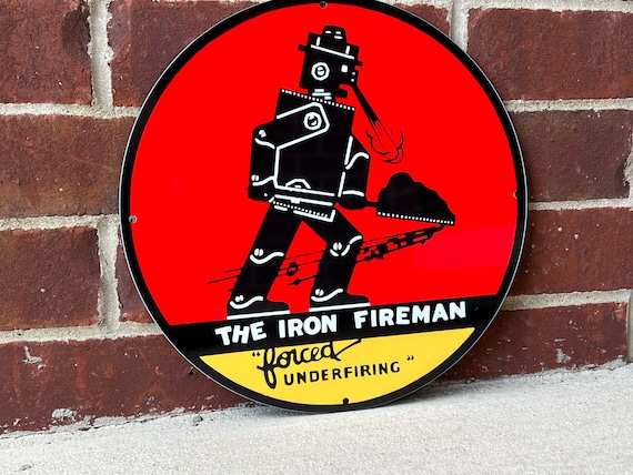 The Iron Fireman Coal Burner Heavy Steel Vintage Style Metal - Etsy