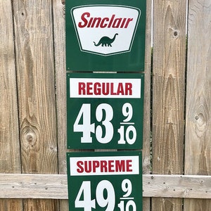 Sinclair Regular & Supreme 3 Piece Sign - Etsy