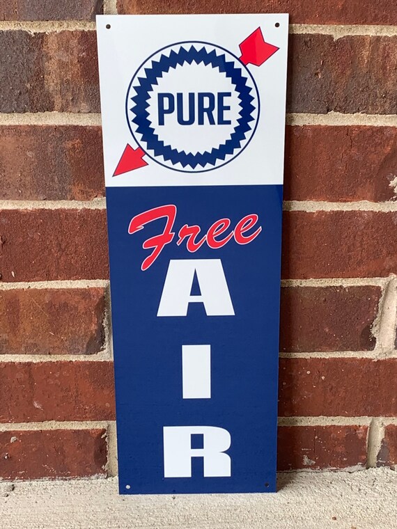 Pure Gasoline Free Air Advertising Metal Sign - Etsy