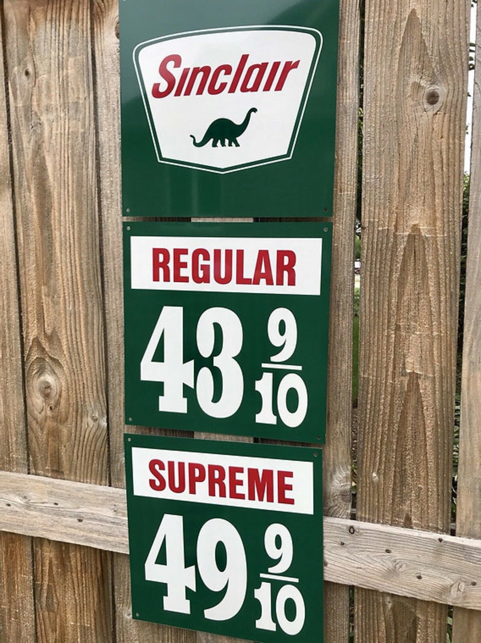 Sinclair Regular & Supreme 3 Piece Sign - Etsy