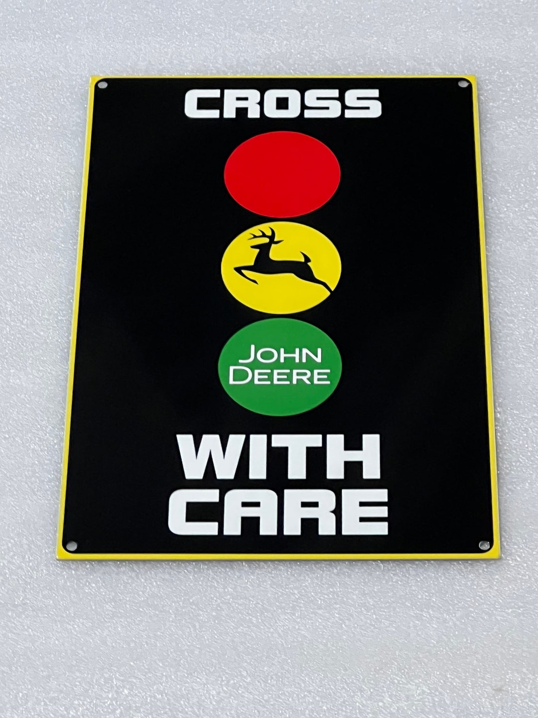 Heavy Steel John Deere Farm Crossing Implement Vintage Style Metal Sign ...