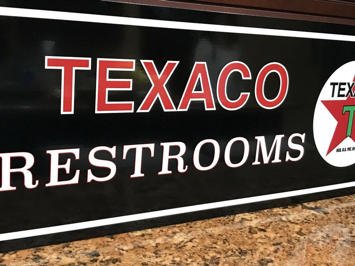 Texaco Restroom Sign - Etsy