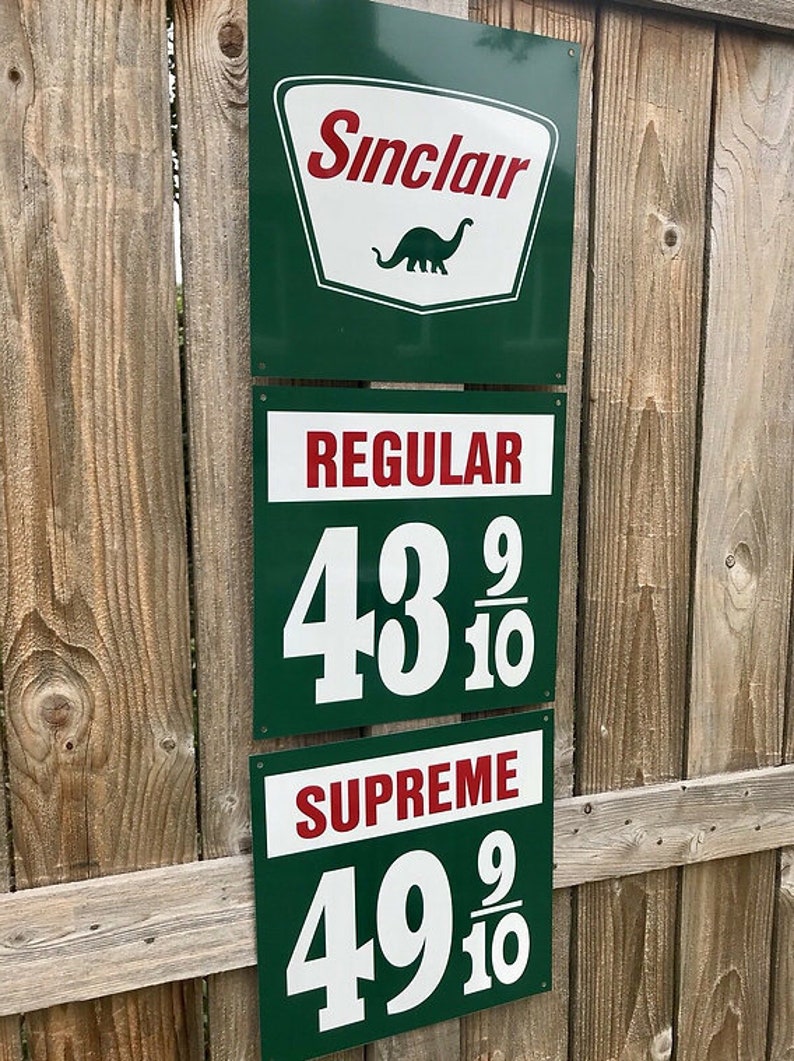 Sinclair Regular & Supreme 3 Piece Sign - Etsy