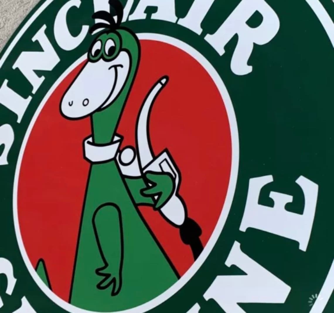 Sinclair Dino Gasoline Aluminum Sign | Etsy