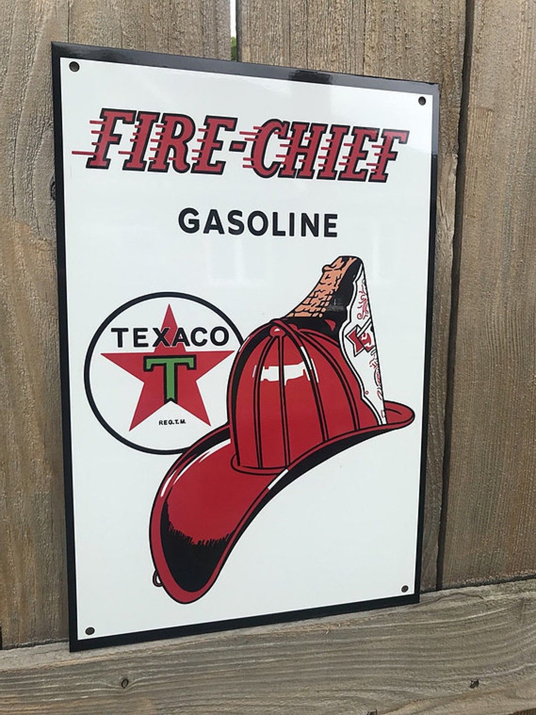 Texaco Fire Chief Gasoline Sign - Etsy