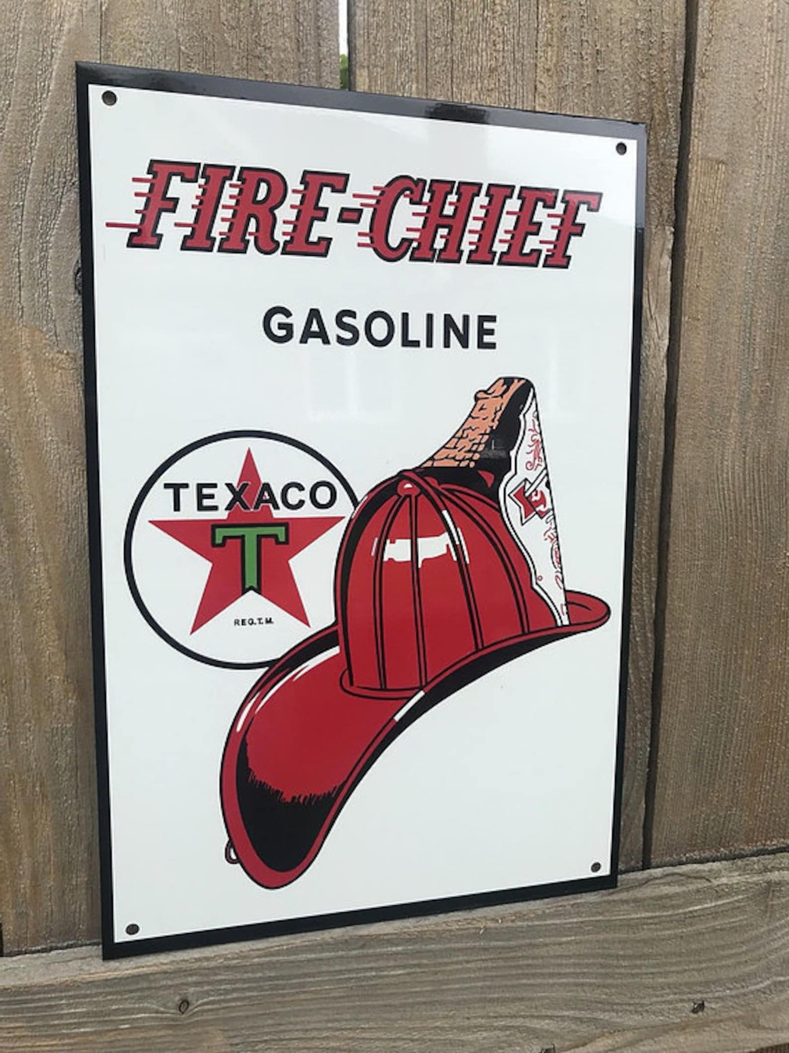 Texaco Fire Chief Gasoline Sign - Etsy
