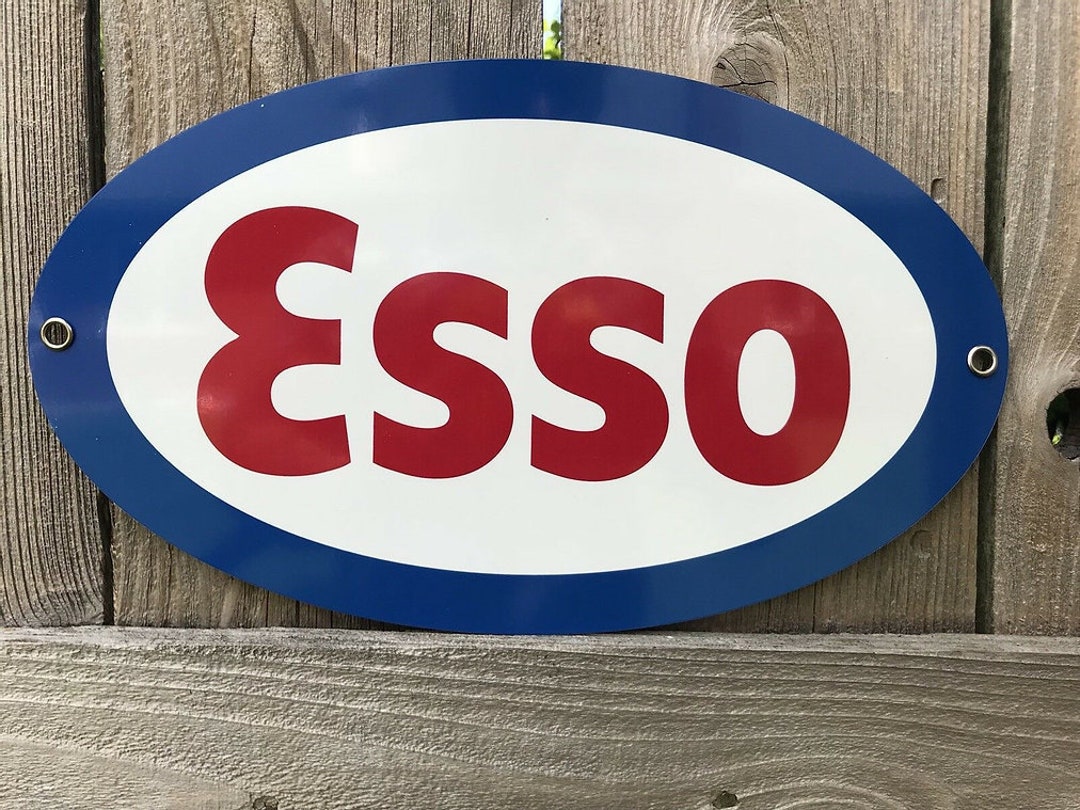 Esso Gasoline Oval Reproduction Sign - Etsy