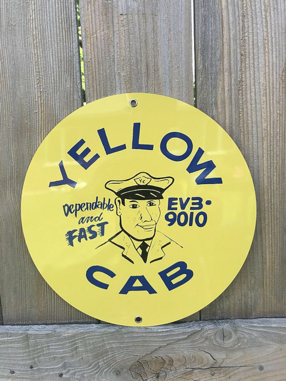 Yellow Cab Taxi Vintage Style Sign - Etsy