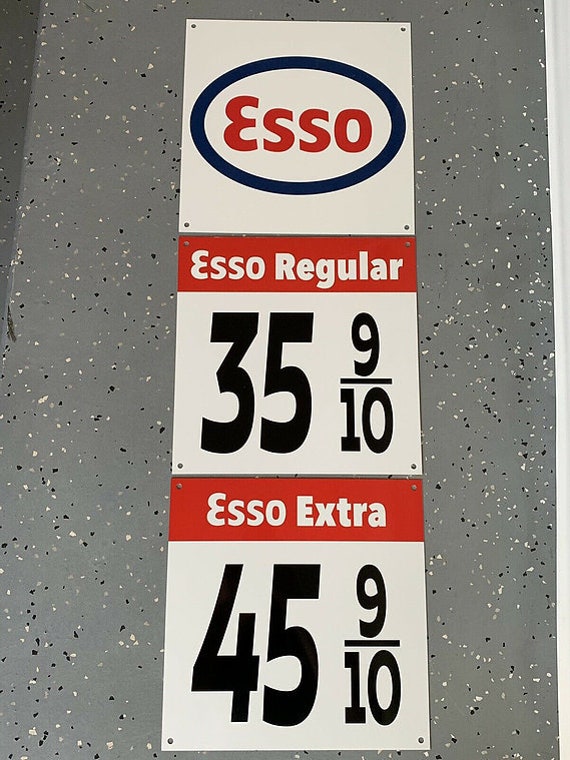 Esso Regular & Extra 3 Piece 1940-50s Vintage Style Sign | Etsy