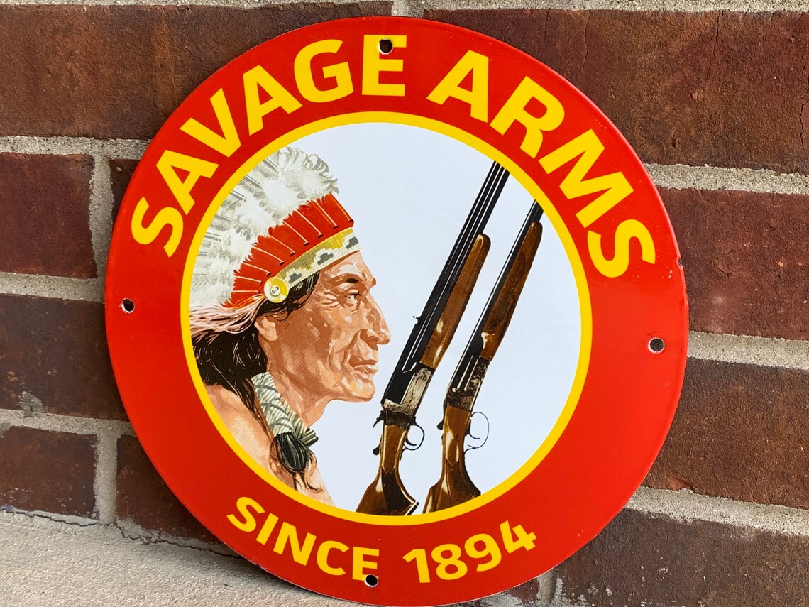SAVAGE Arms Ammunition Hunting Rifles Porcelain Enamel Sign - Etsy