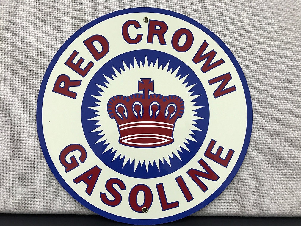 Red Crown Gasoline Reproduction Sign - Etsy