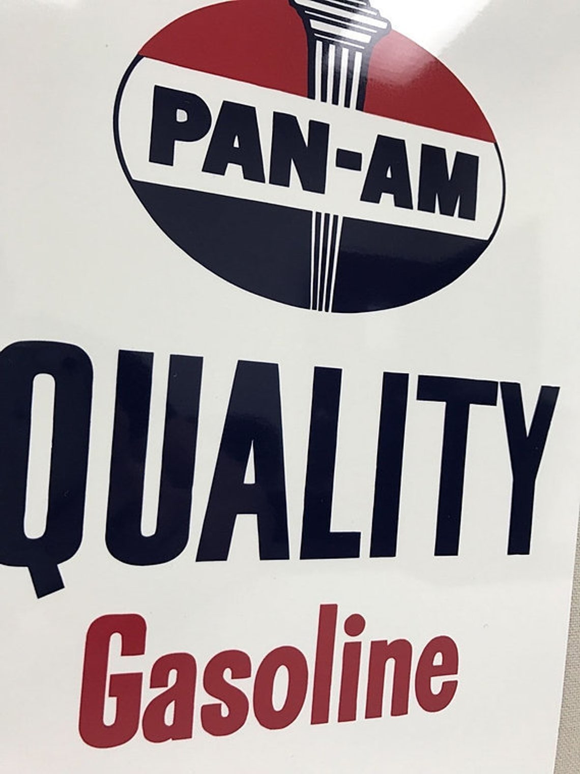 Pan-am Quality Gasoline Vintage Sign - Etsy