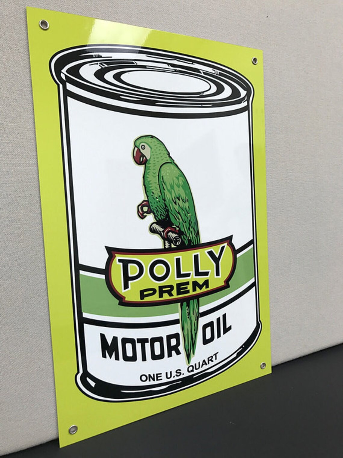 Polly Motor Oil Can Reproduction Sign | Etsy