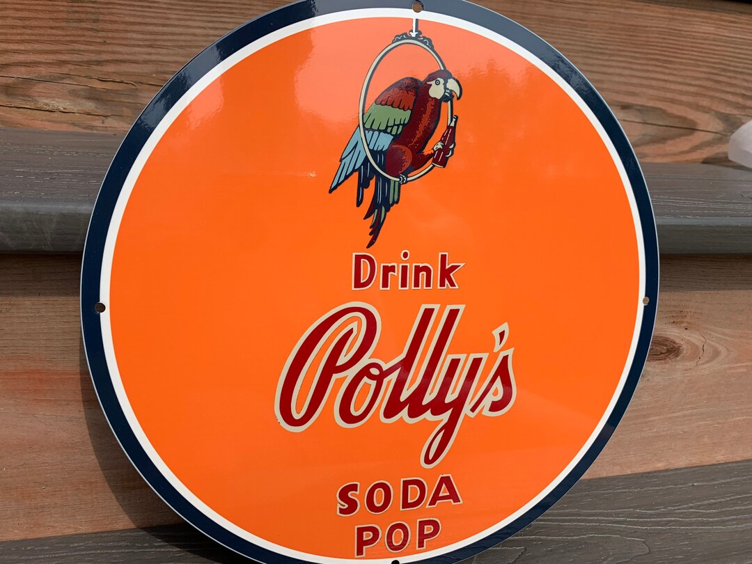 Polly Parrot Soda Pop Heavy Steel Vintage Style Metal Sign - Etsy