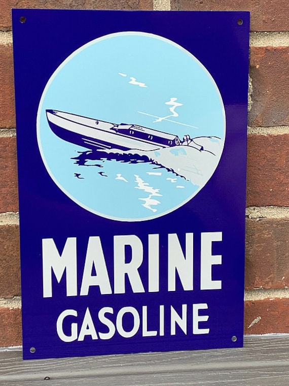 Marine Gasoline Sign - Etsy