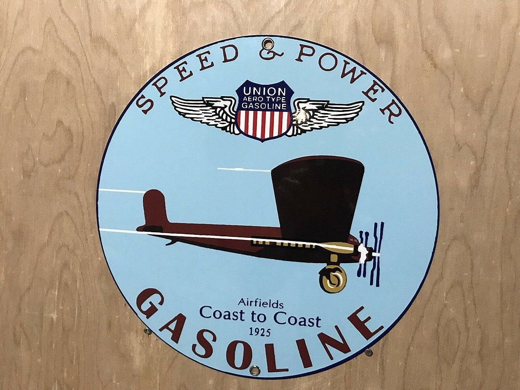 Union Gasoline Speed & Power Aviation Sign - Etsy