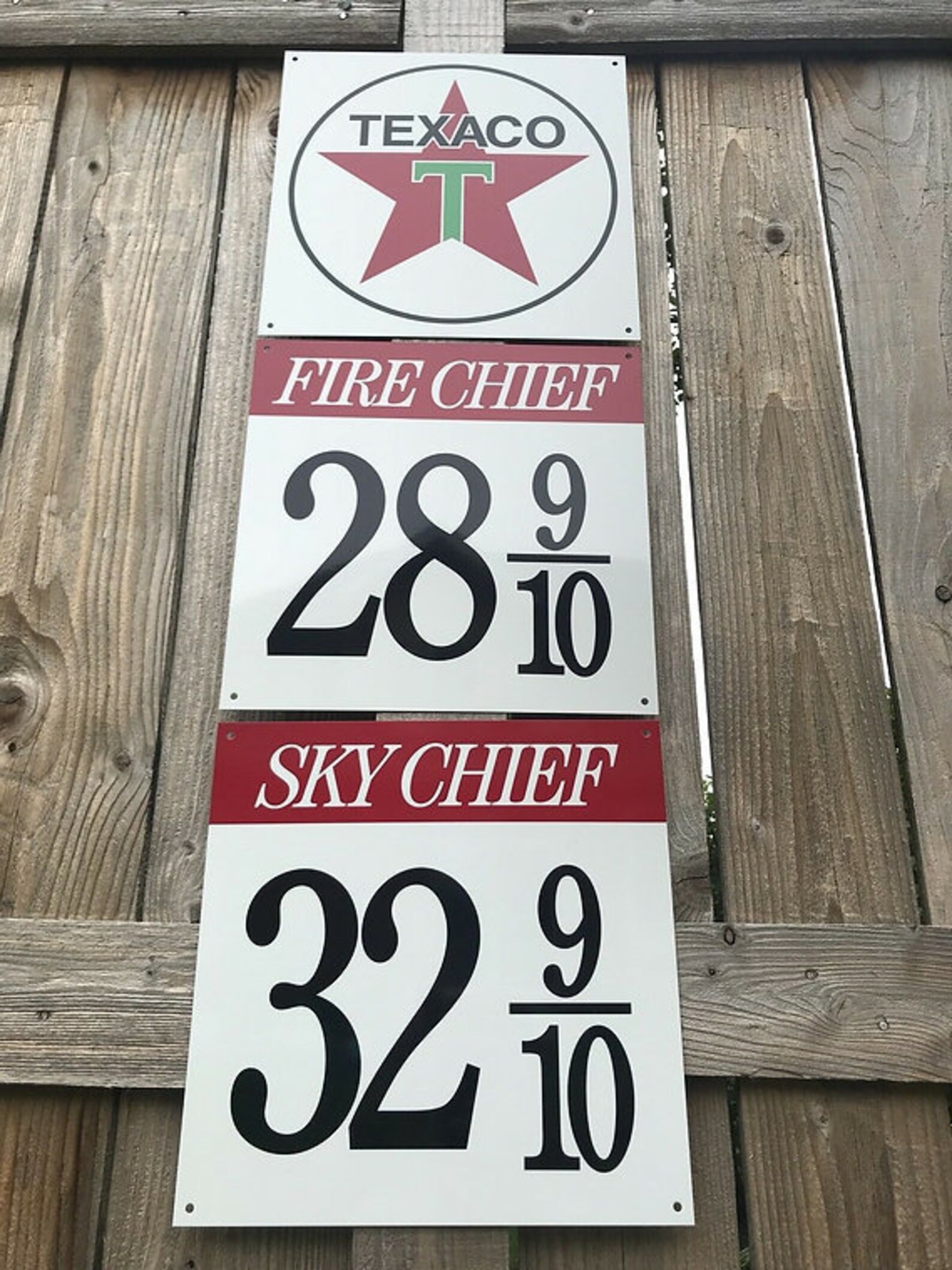 Texaco Fire & Sky Chief 3 Piece Sign - Etsy