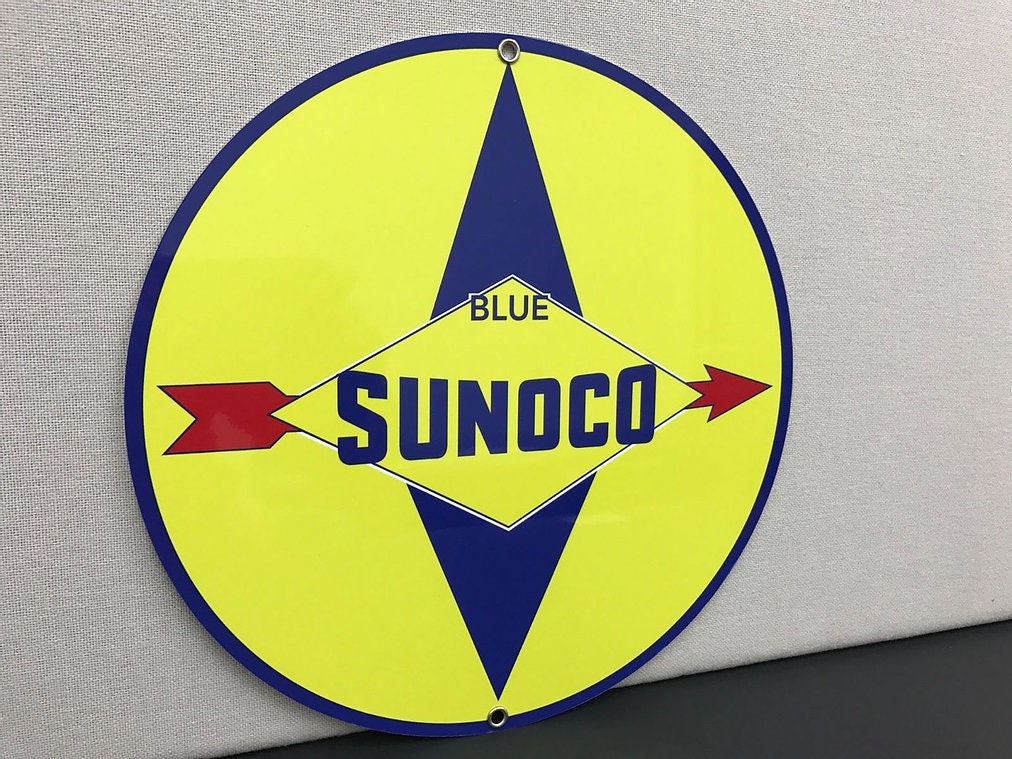 Sunoco Blue Reproduction Sign - Etsy