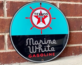 Texaco Marine Sign - Etsy