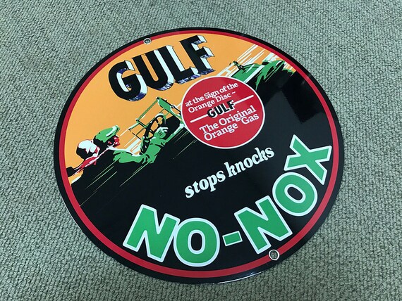 Gulf No Nox Orange Gas Reproduction Sign - Etsy UK