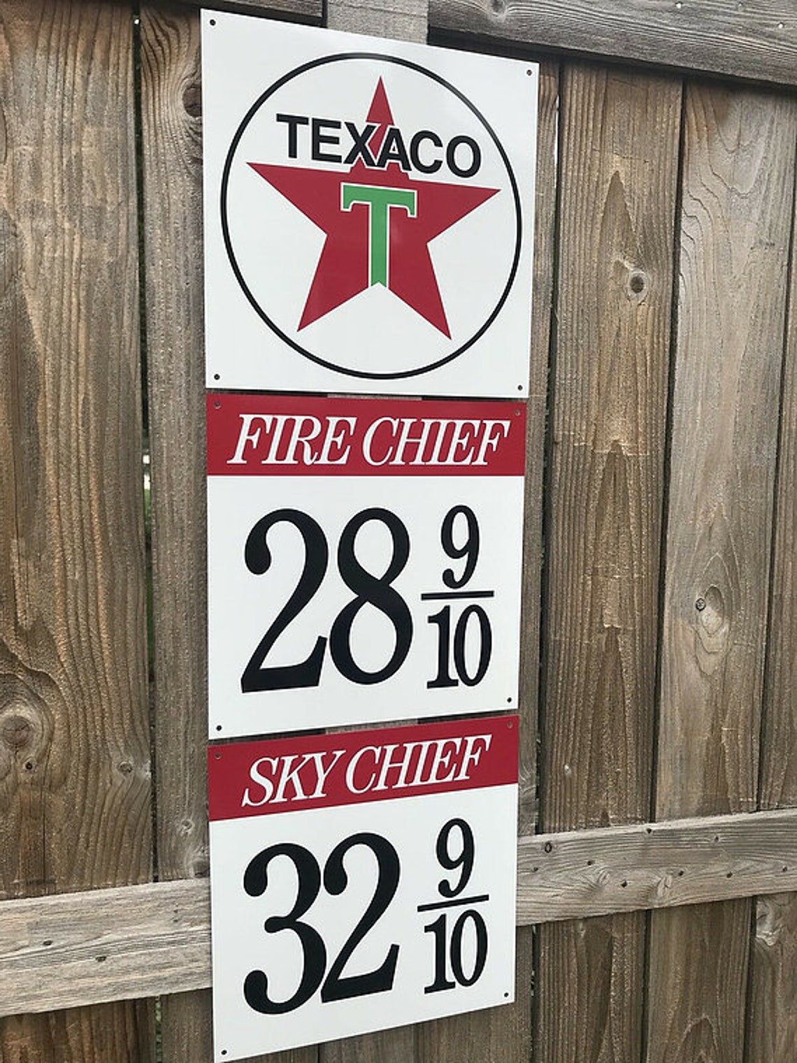 Texaco Fire & Sky Chief 3 Piece Sign - Etsy