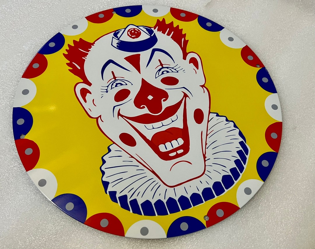 Circus Clown Bozo Heavy Steel Vintage Style Metal Sign - Etsy