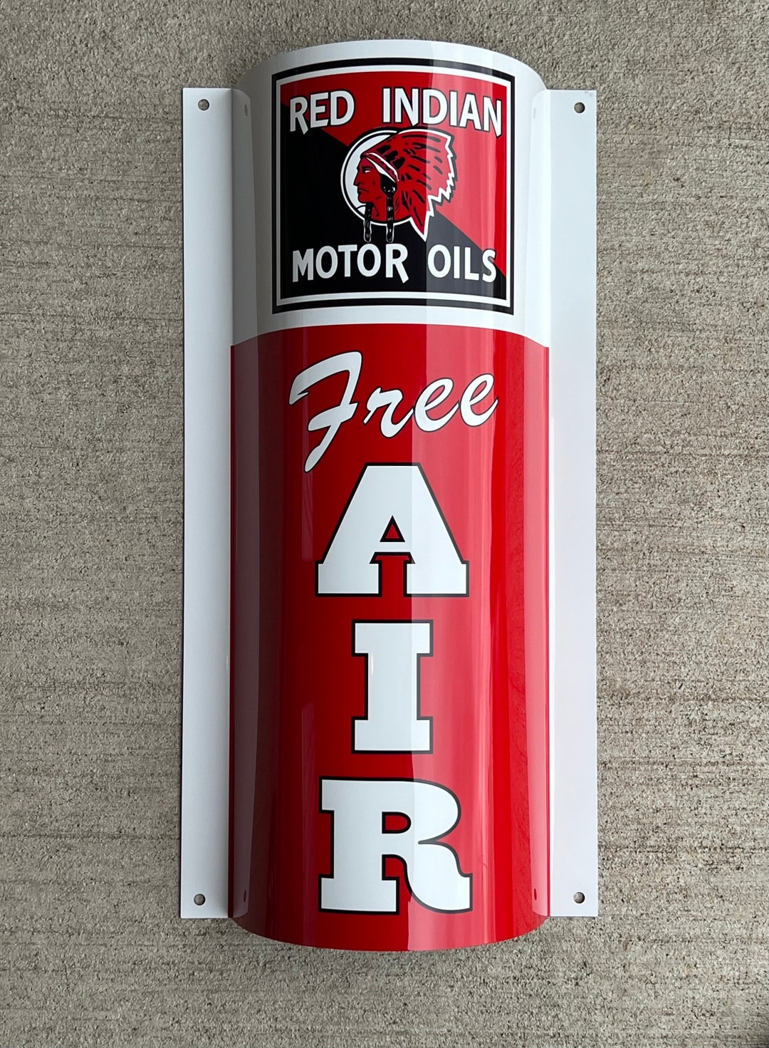 Red Indian Motor Oil Gasoline Free Air Sign - Etsy