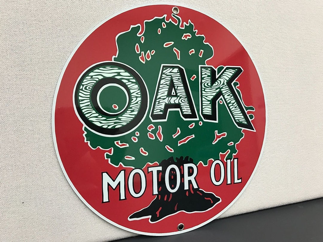 Oak Motor Oil Reproduction Sign - Etsy