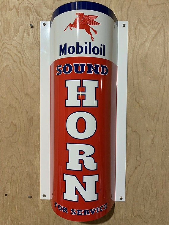 Mobiloil Sound Horn Service Sign | Etsy