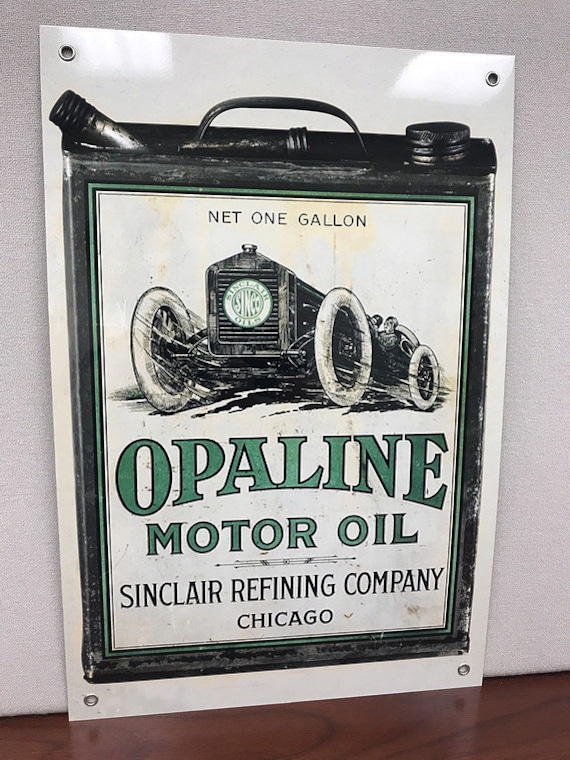 Early Sinclair Opaline Motor Oil Can Gaspump Pinterest Sinclair Gas