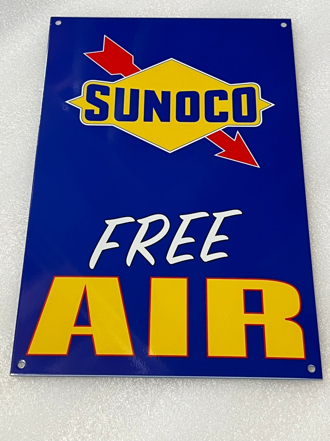 Sunoco Gasoline Pump Free Air Heavy Steel Vintage Style Metal Sign - Etsy