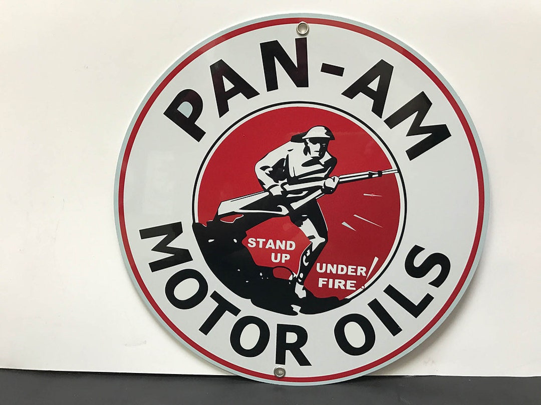 Pan Am Motor Oil Reproduction Sign - Etsy