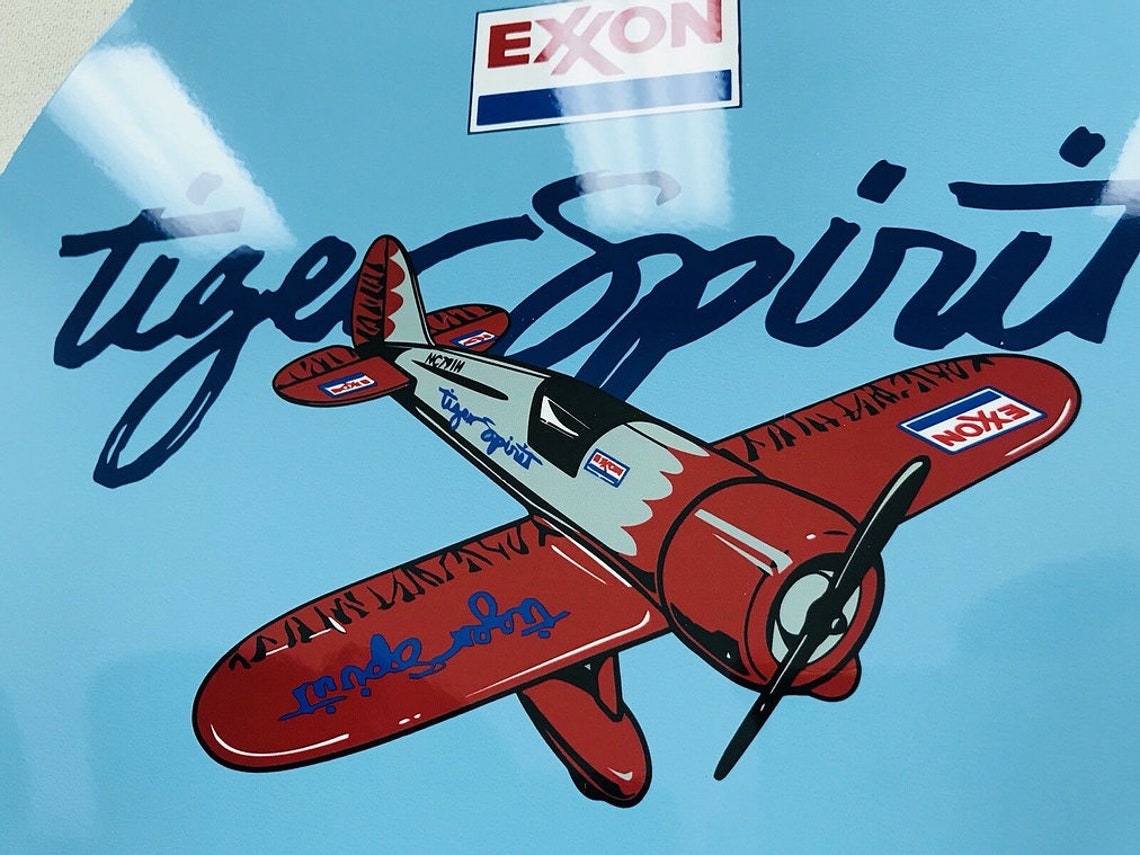 Exxon Tiger Spirit Aviation vintage style sign - Etsy España