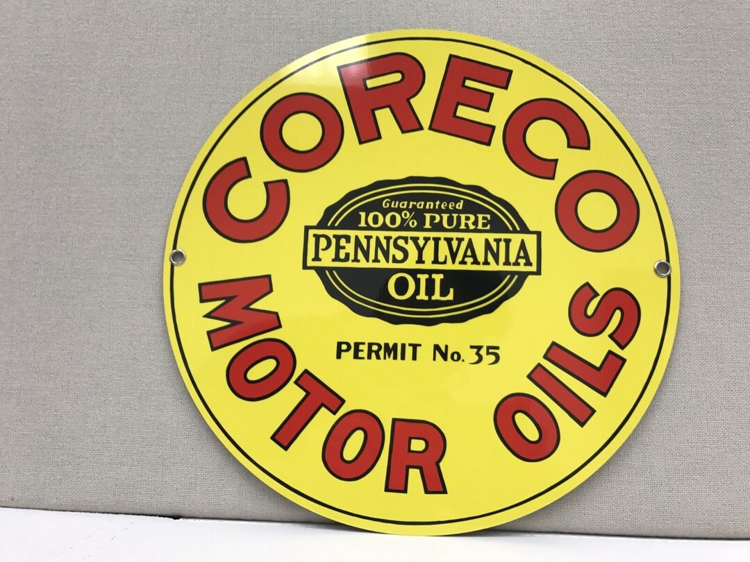 Coreco Motor Oils Vintage Style Sign - Etsy