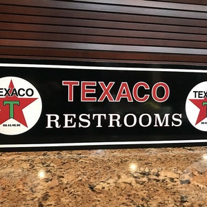 Texaco Restroom Sign - Etsy