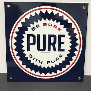 Pure Gasoline Vintage Style Sign - Etsy