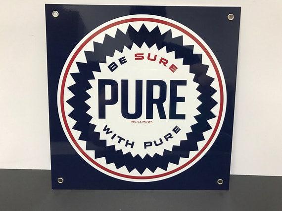 Pure Gasoline Vintage Style Sign | Etsy