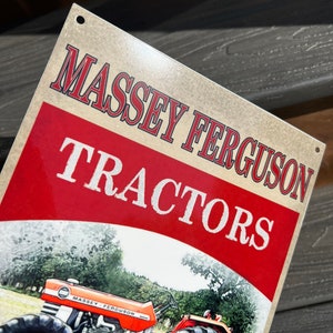 Massey Ferguson Tractors Farm Equipment Heavy Steel Vintage Style Metal ...