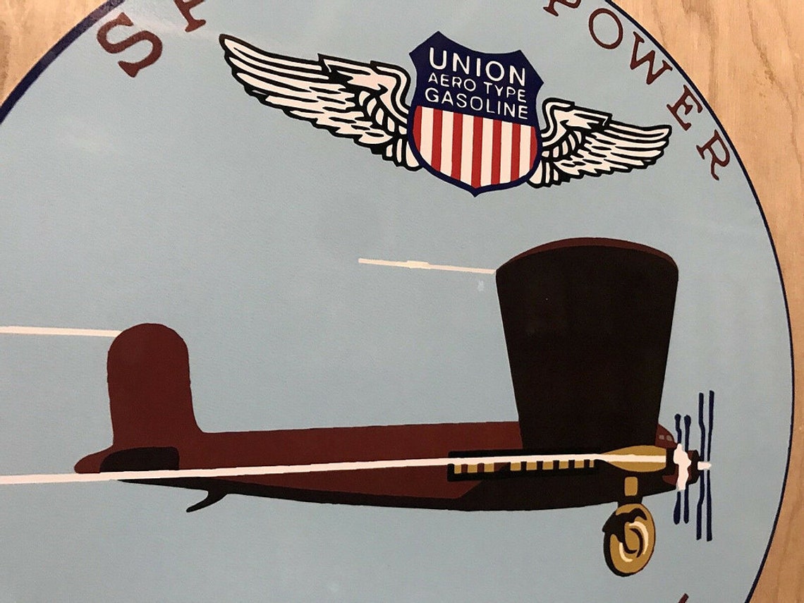 Union Gasoline Speed & Power Aviation Sign | Etsy