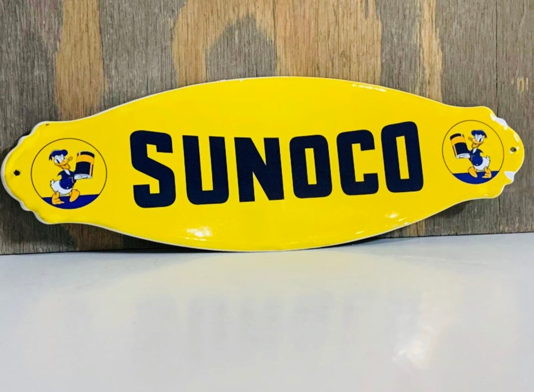 Sunoco Vintage Style Porcelain Door Sign - Etsy