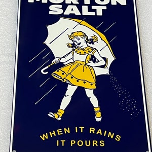 Morton Salt Heavy Steel Vintage Style Metal Sign - Etsy
