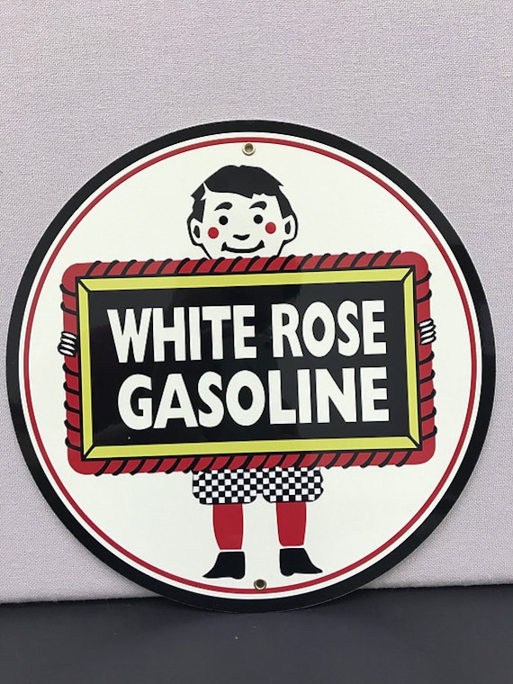 White Rose Gasoline Reproduction Sign | Etsy