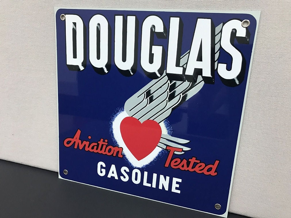 Douglas Aviation Gasoline Reproduction Sign - Etsy