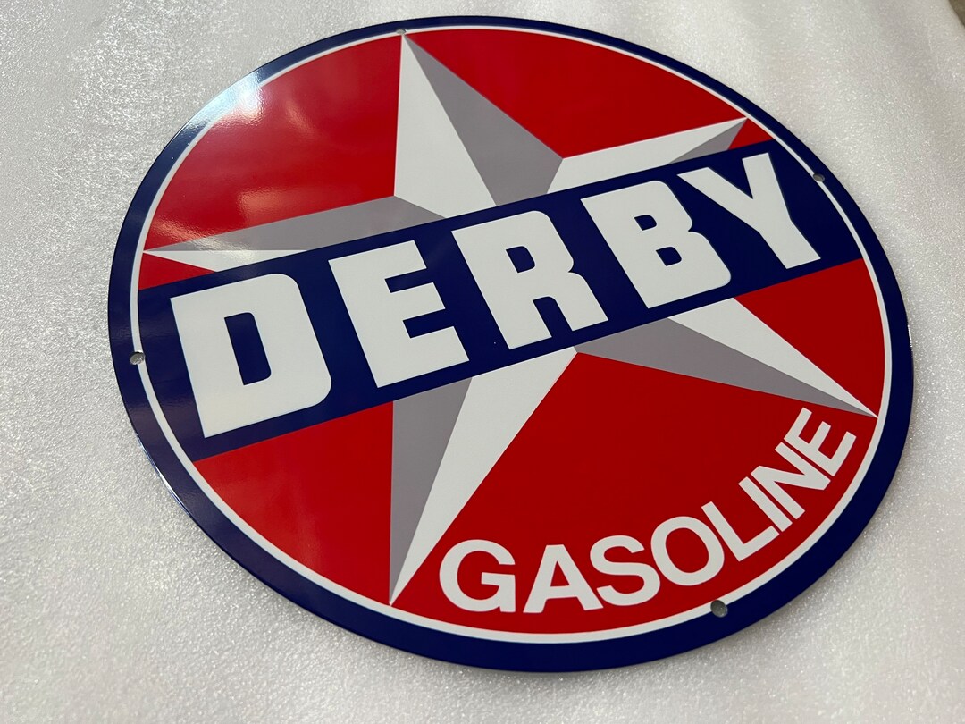 Derby Gasoline Pop Heavy Steel Vintage Style Metal Sign - Etsy