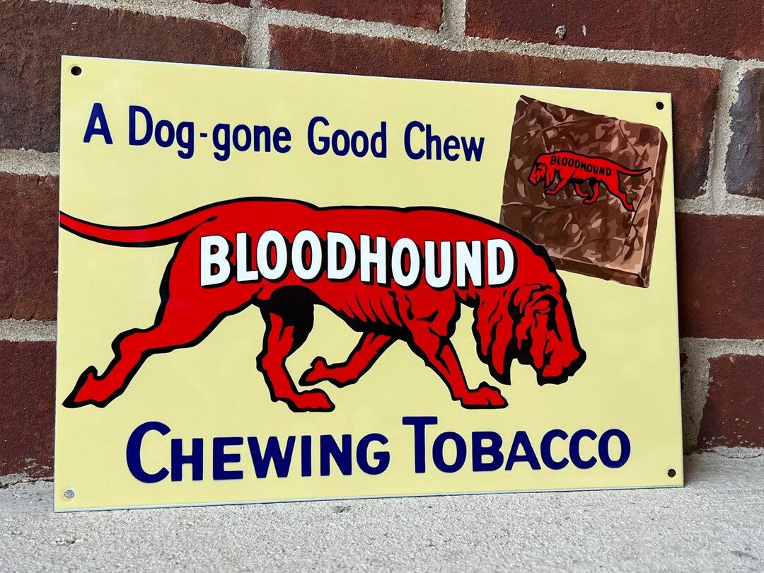 Bloodhound Chew Heavy Steel Vintage Style Metal Sign - Etsy