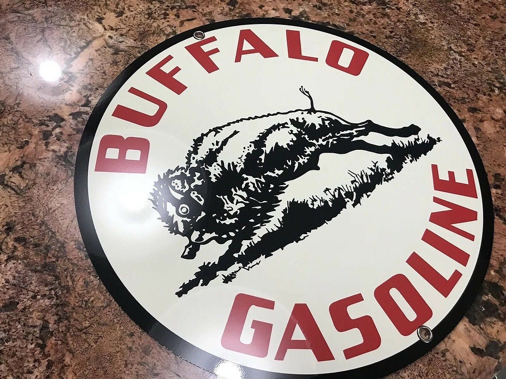 Buffalo Gasolina vintage estilo signo - Etsy España