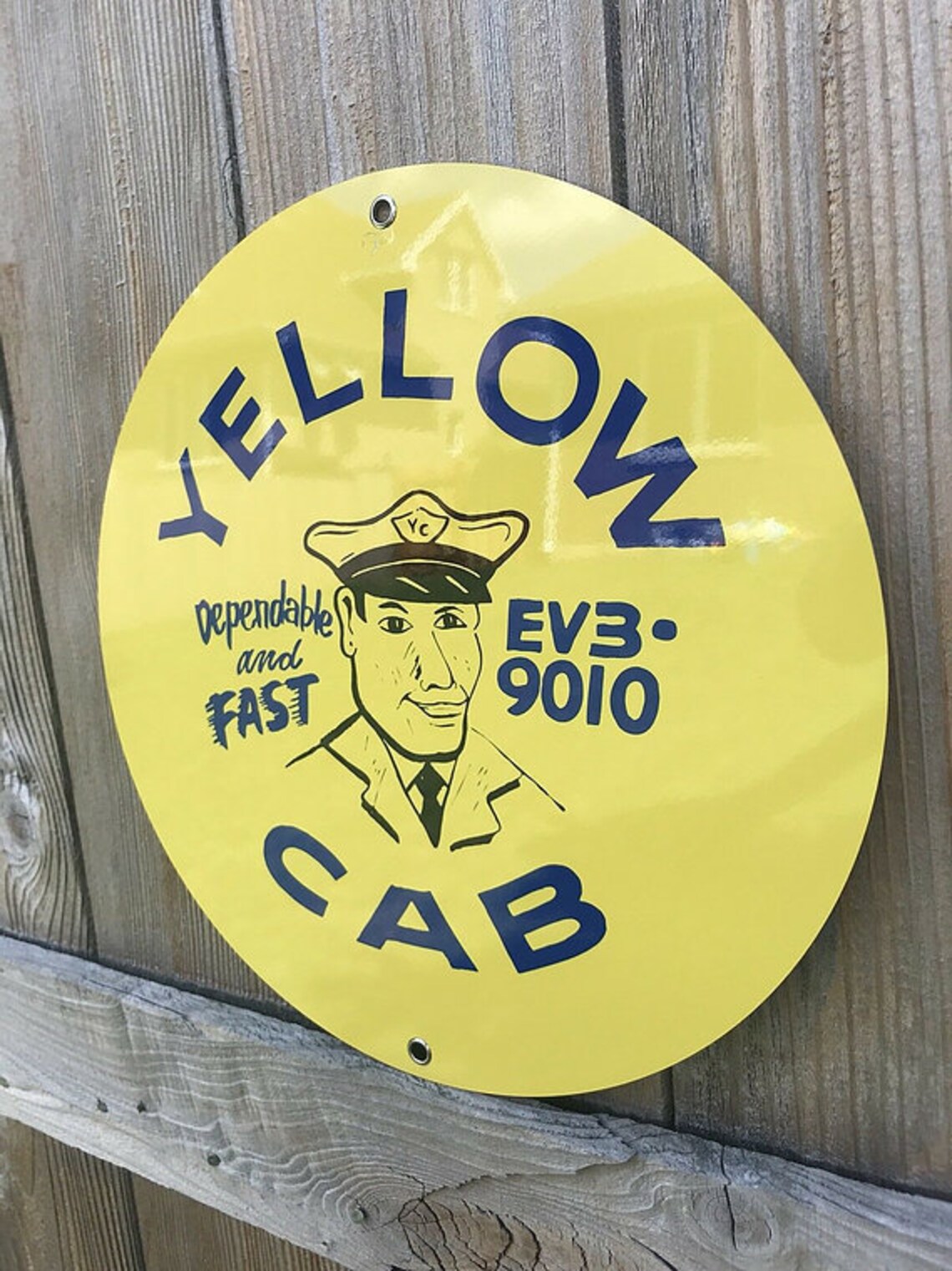 Yellow Cab Taxi Vintage Style Sign - Etsy